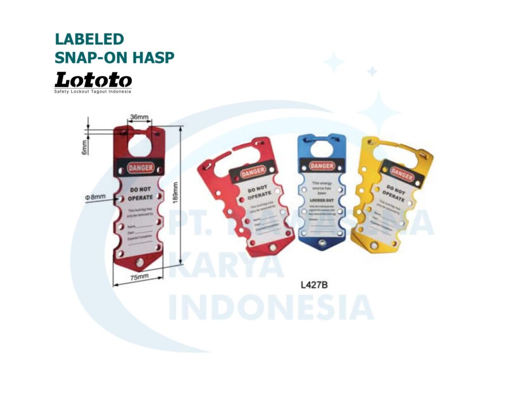 Labeled Snap-on Hasp - Lototo L427B | Nawasena Karya Indonesia | Safety ...