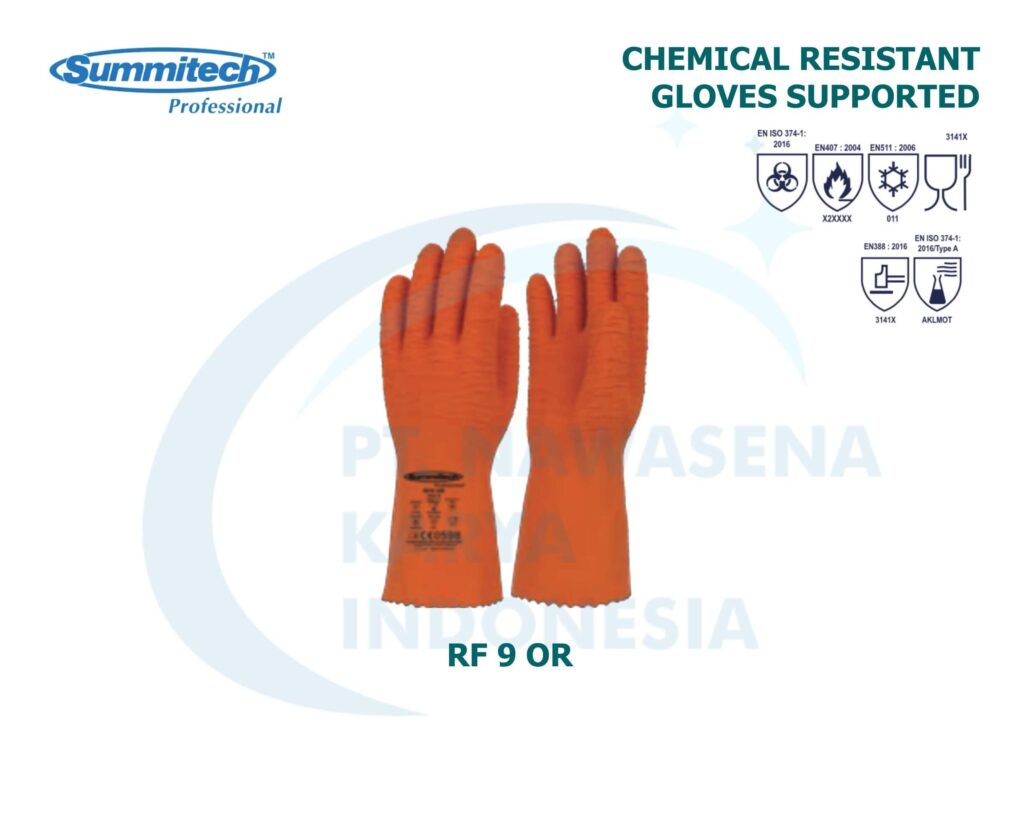 Safety Gloves RF9 OR - SUMMITECH Chemical Resistance Gloves Supported ...