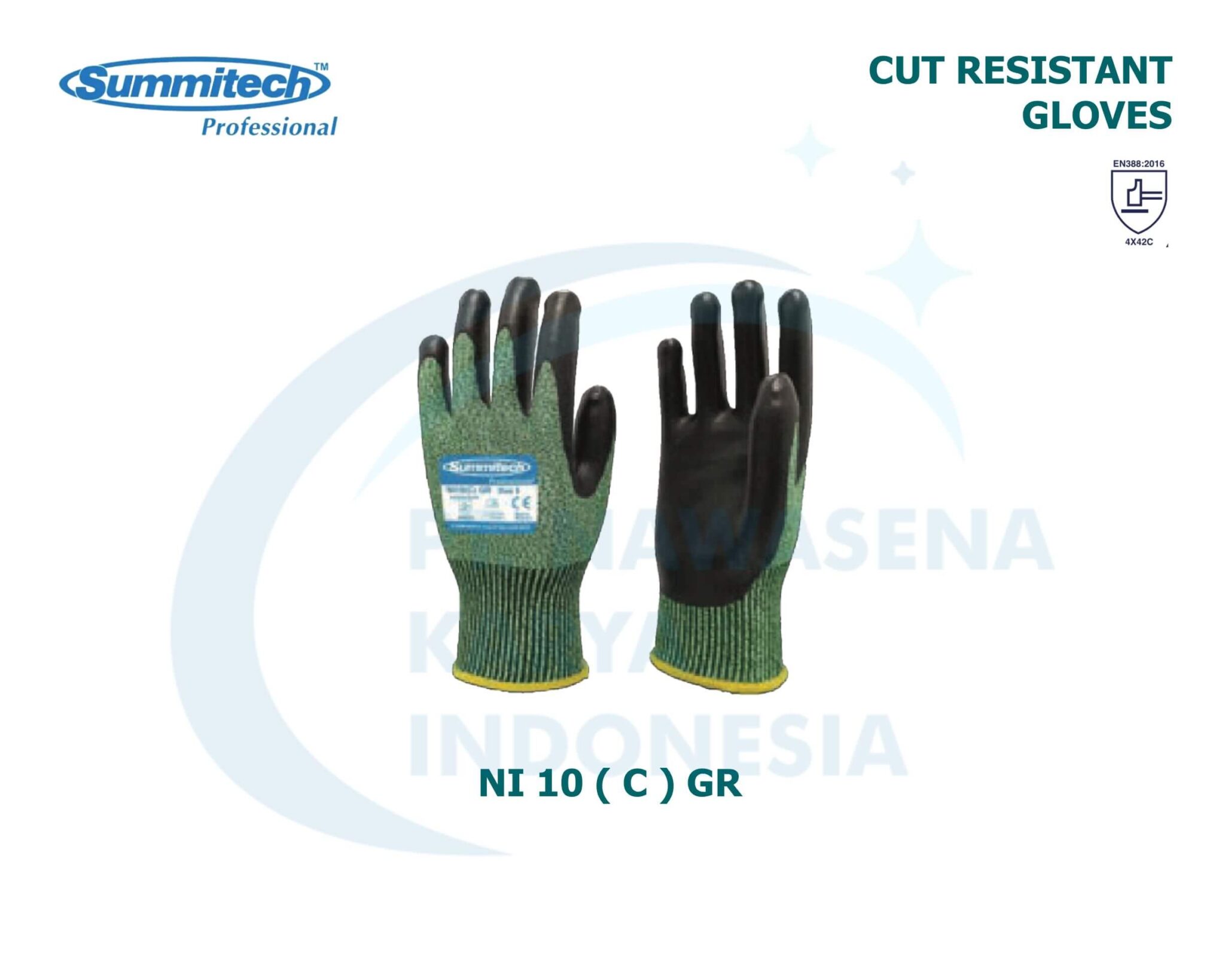 Safety Gloves NI10(C) GR - SUMMITECH Cut Resistance Gloves | Nawasena ...