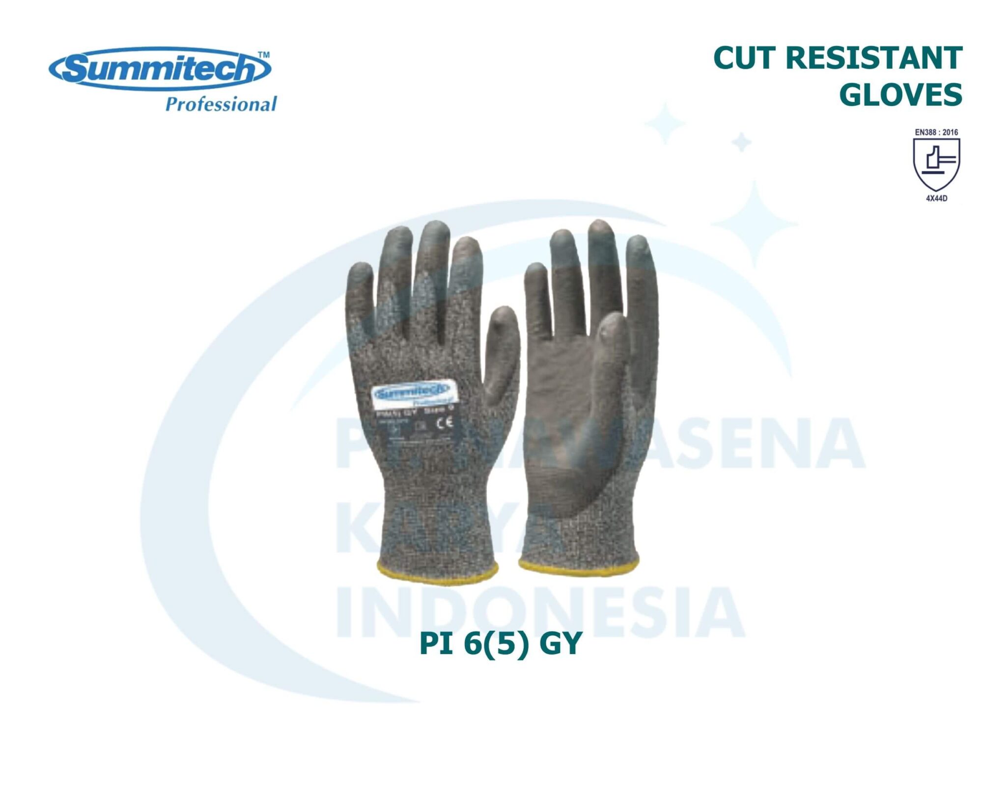 Safety Gloves PI6(5) GY - SUMMITECH Cut Resistance Gloves | Nawasena ...