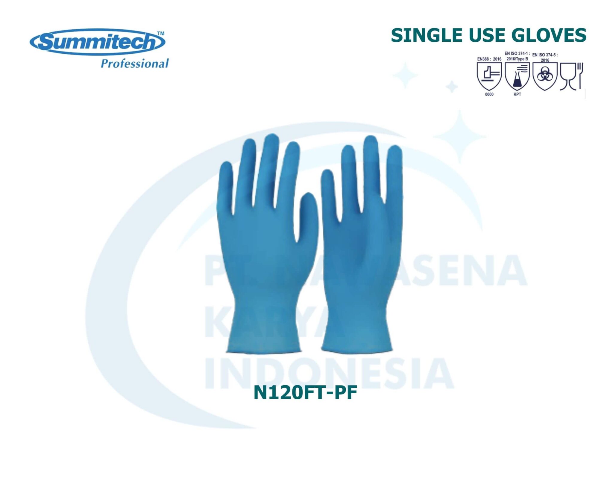 Safety Gloves N102FT PF - SUMMITECH Single Use | Nawasena Karya ...